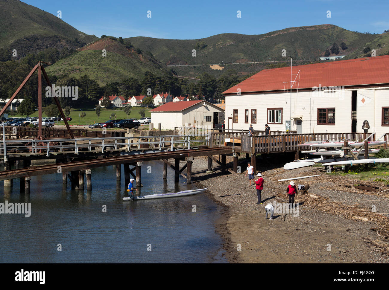people, shell collecting, collecting shells, beach, Presidio Yacht Club ...