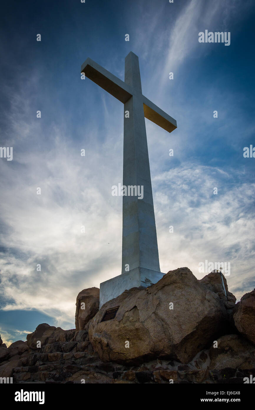 Cross and rocks at Mount Rubidoux Park, in Riverside, California Stock ...