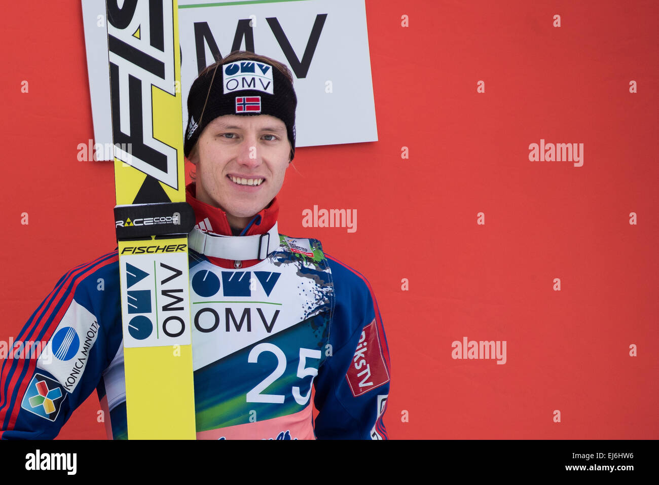 Rune Velta of Norway on podium celebrating his third place at FIS World ...