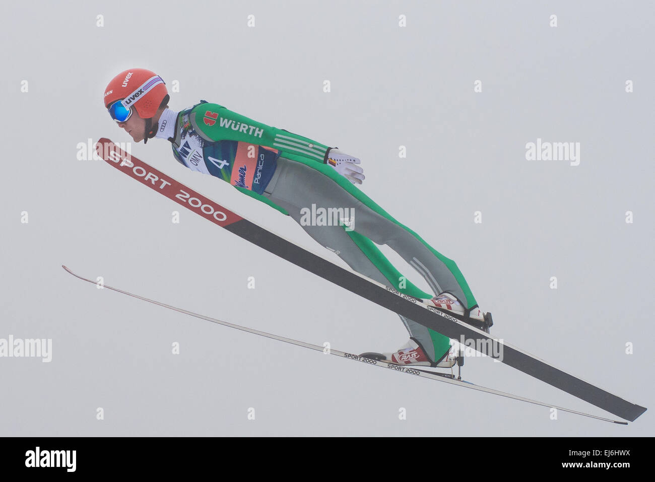 Stephan Leyhe of Germany competes during FIS World Cup Planica Flying ...