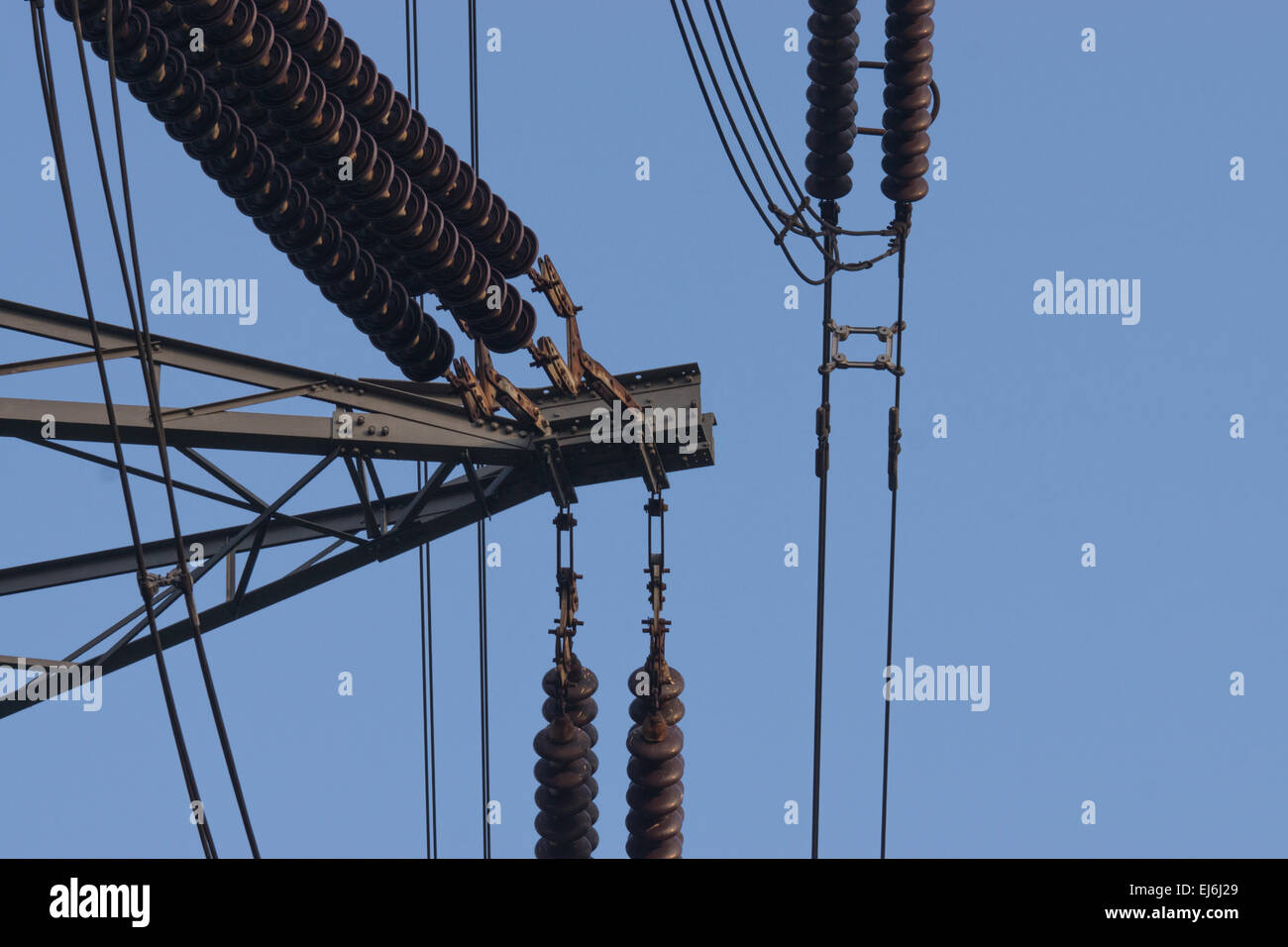 transformers conductor high voltage line Insulator Stock Photo - Alamy