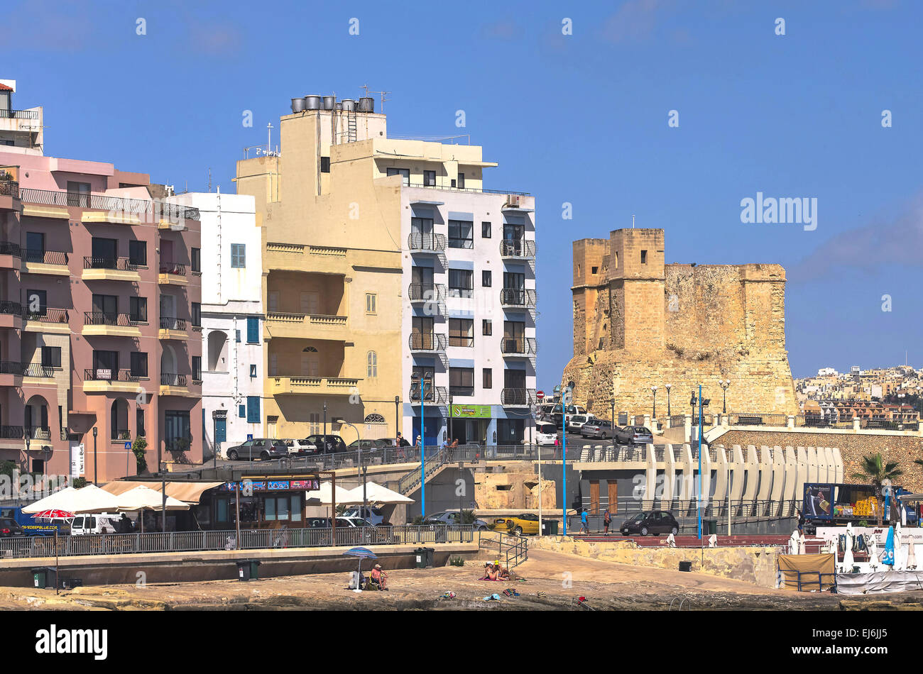 Malta, St Paul’s Bay: Waterfront of the old fishing village San Pawl il ...