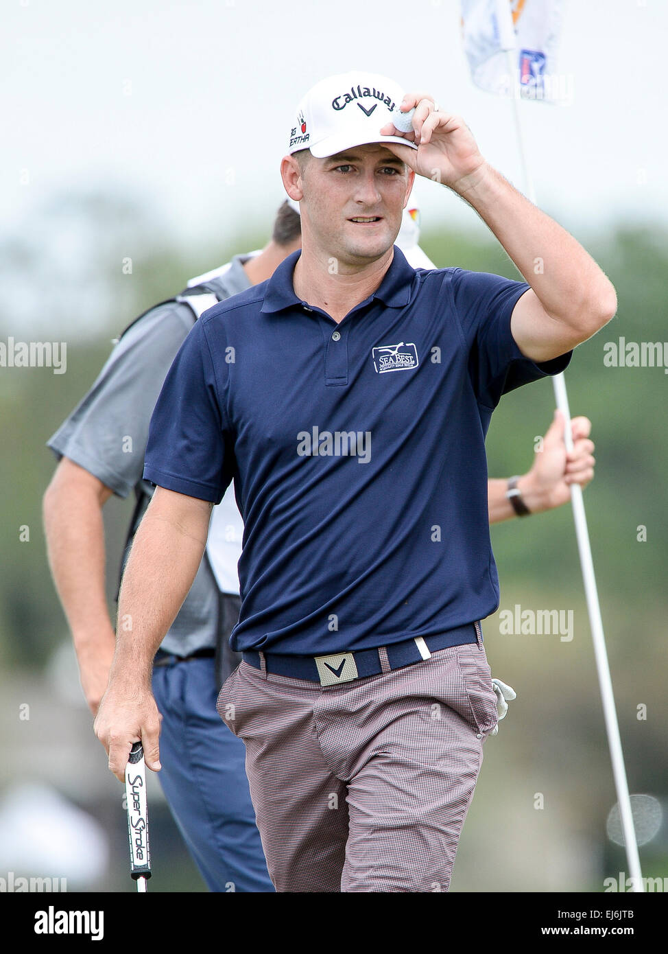Orlando, FL, USA. 22nd Mar, 2015. Matt Every tips his hat to the crowd ...