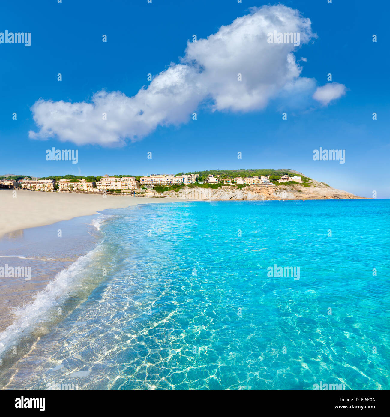 Majorca Cala Mesquida beach in Mallorca Balearic Islands of Spain Stock ...
