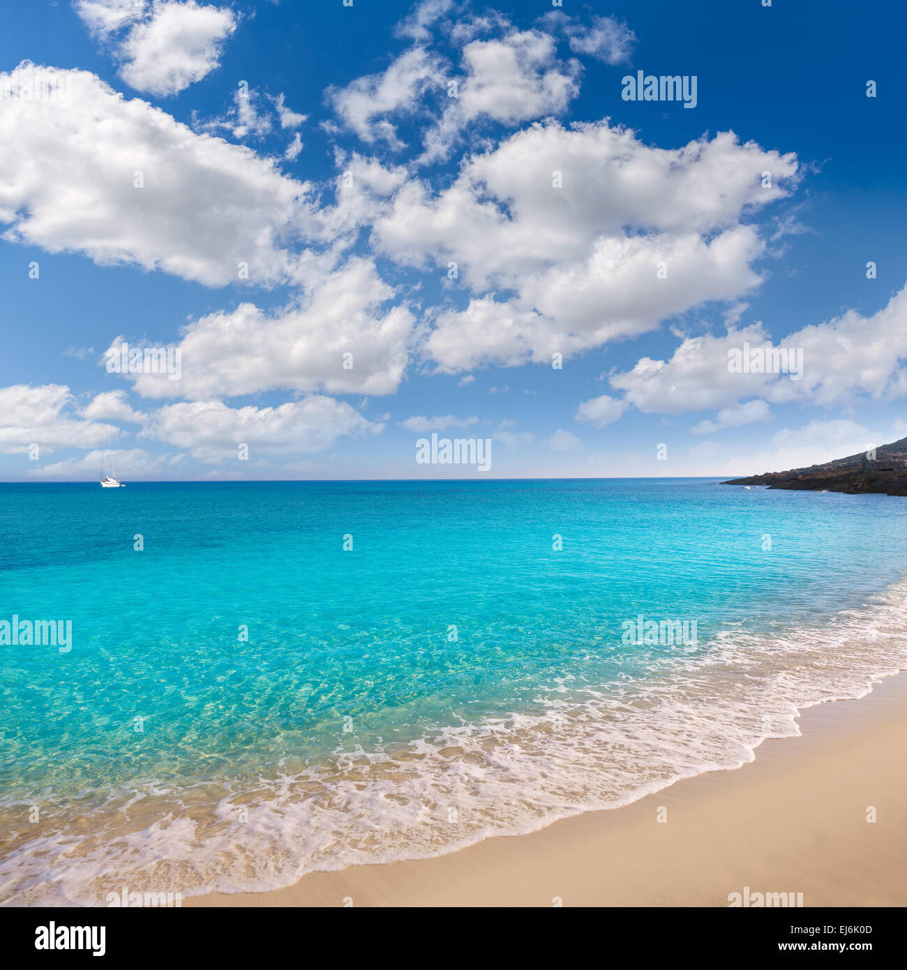 Majorca Cala Mesquida beach in Mallorca Balearic Islands of Spain Stock ...