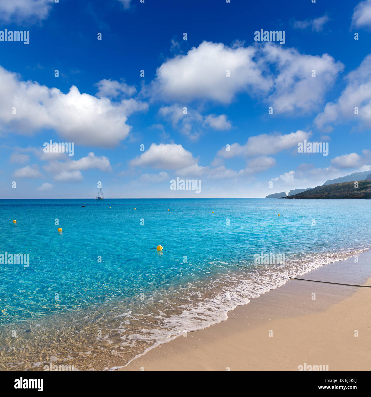 Majorca Cala Mesquida beach in Mallorca Balearic Islands of Spain Stock ...