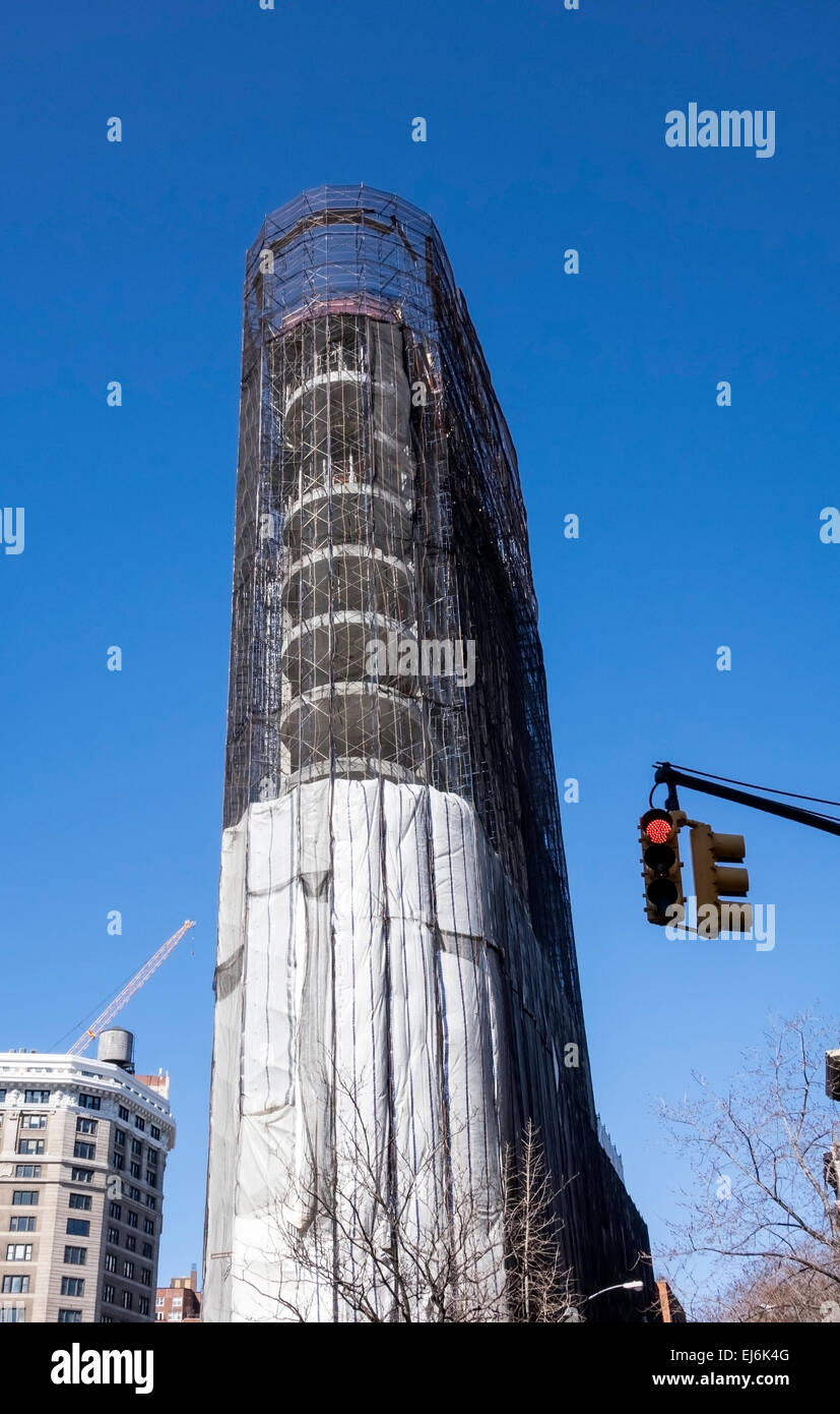 A new building under construction in Soho in New York City Stock Photo ...