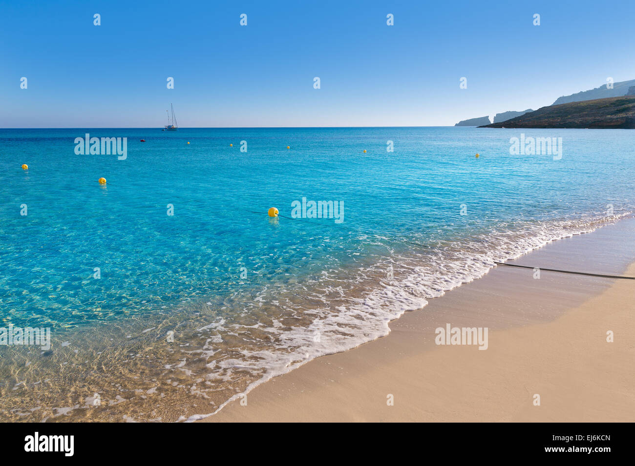 Majorca Cala Mesquida beach in Mallorca Balearic Islands of Spain Stock ...