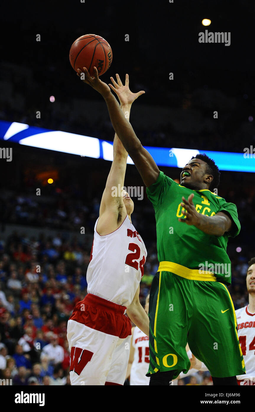 Omaha, Nebraska, USA. 22nd Mar, 2015. Oregon Ducks forward Jordan Bell ...