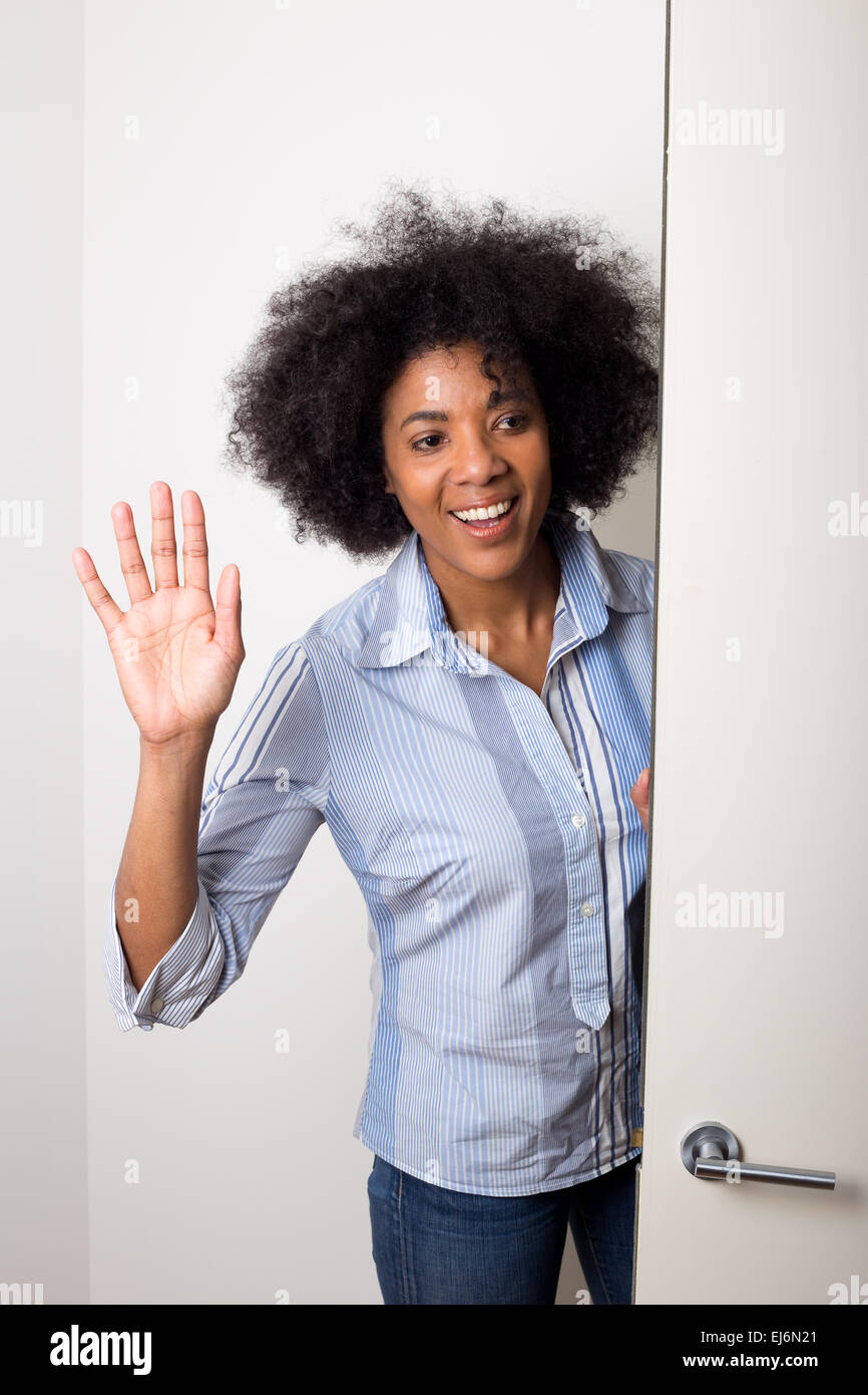 African waving goodbye hi-res stock photography and images - Alamy