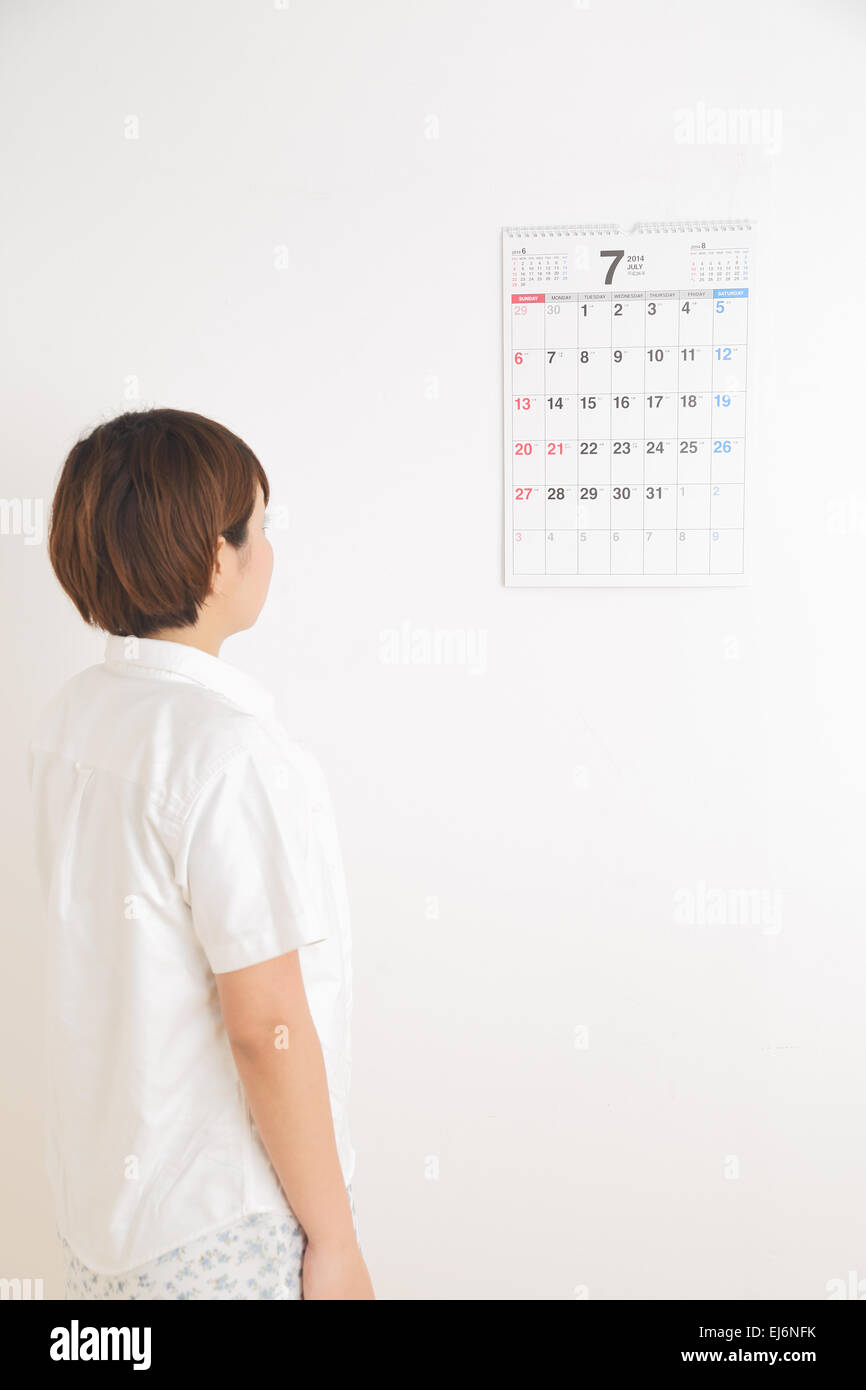 Woman calendar hi-res stock photography and images - Alamy