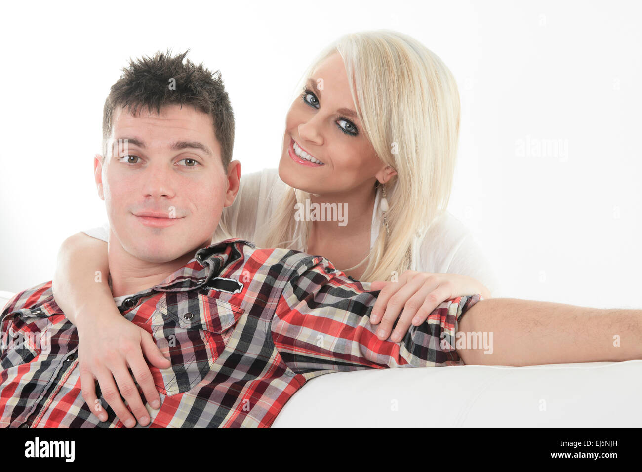 Beautiful couple watching movie on hi-res stock photography and images ...
