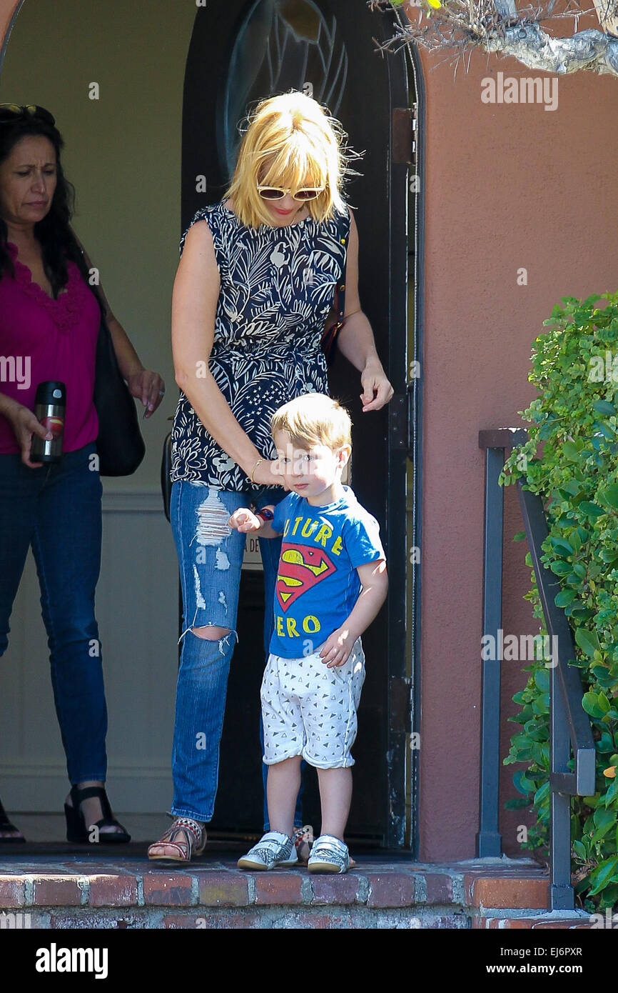 January Jones takes her son to the doctor in Santa Monica Featuring ...