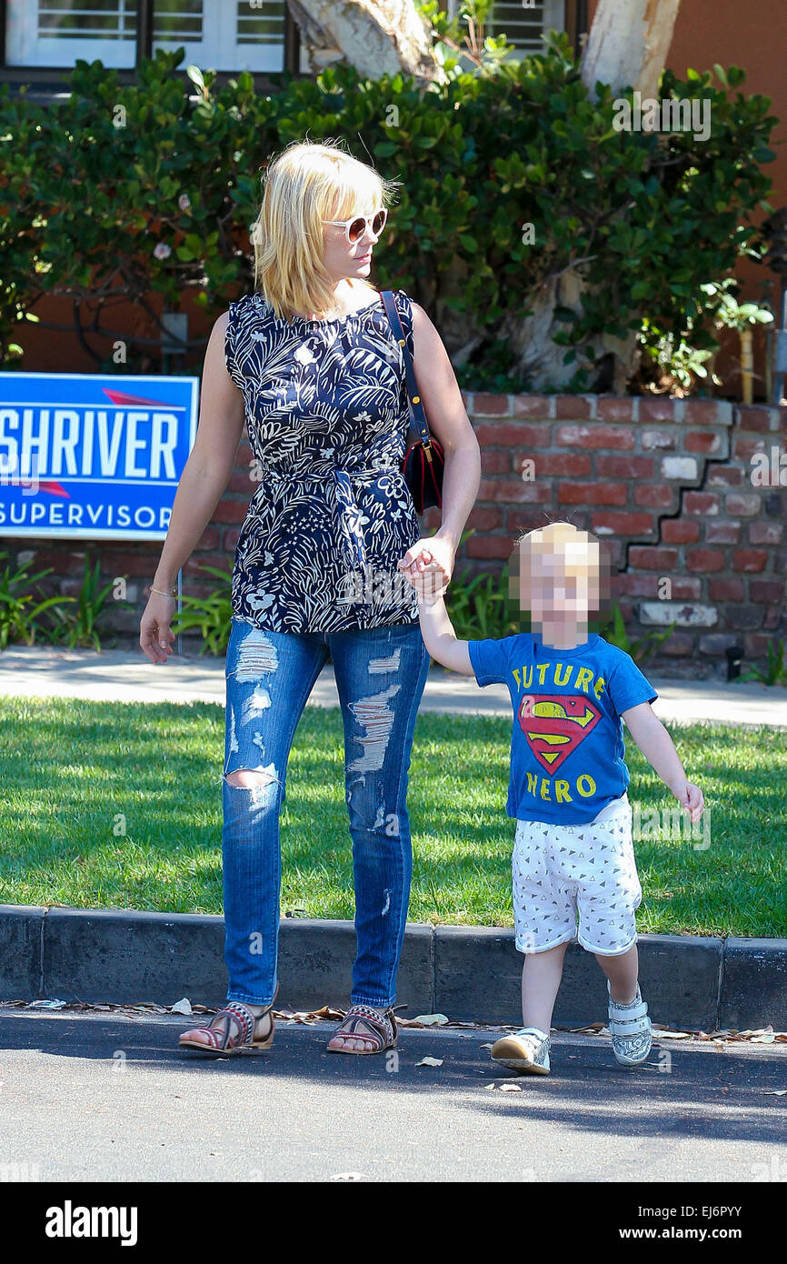 January Jones takes her son to the doctor in Santa Monica Featuring ...