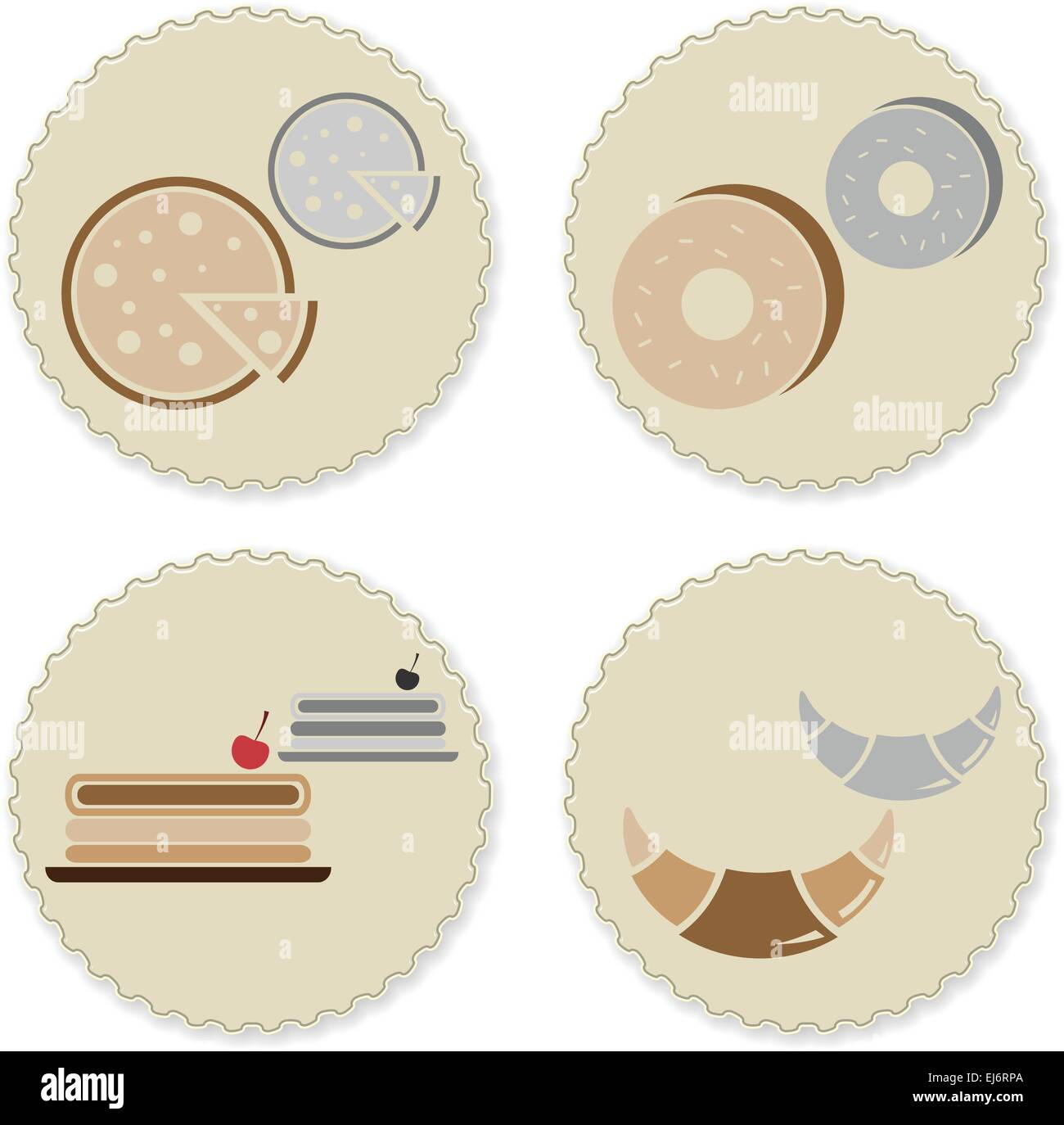 Homemade pie icon bakery Cut Out Stock Images & Pictures - Alamy