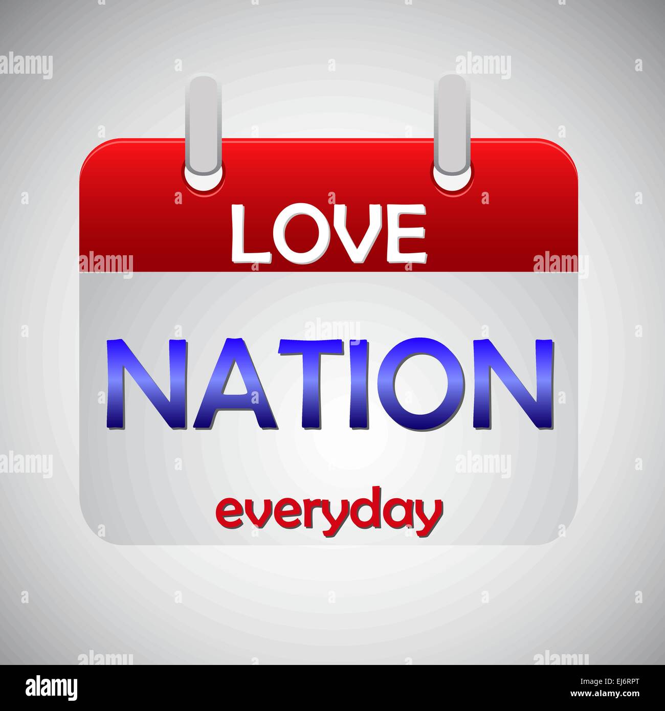 Love nation everyday calendar icon, vector illustration Stock Vector ...