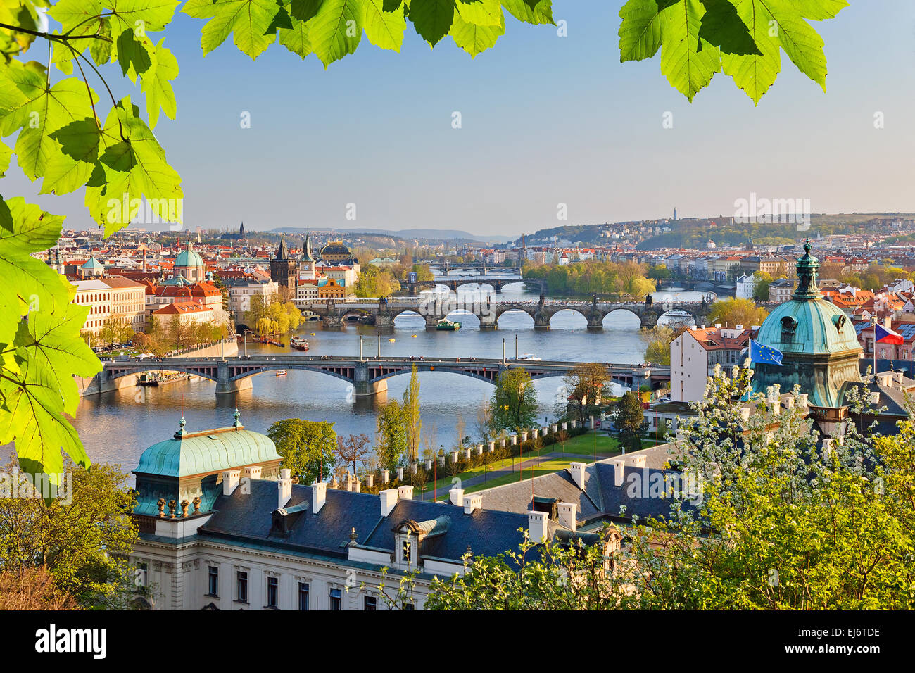 Prague at sunset Stock Photo - Alamy