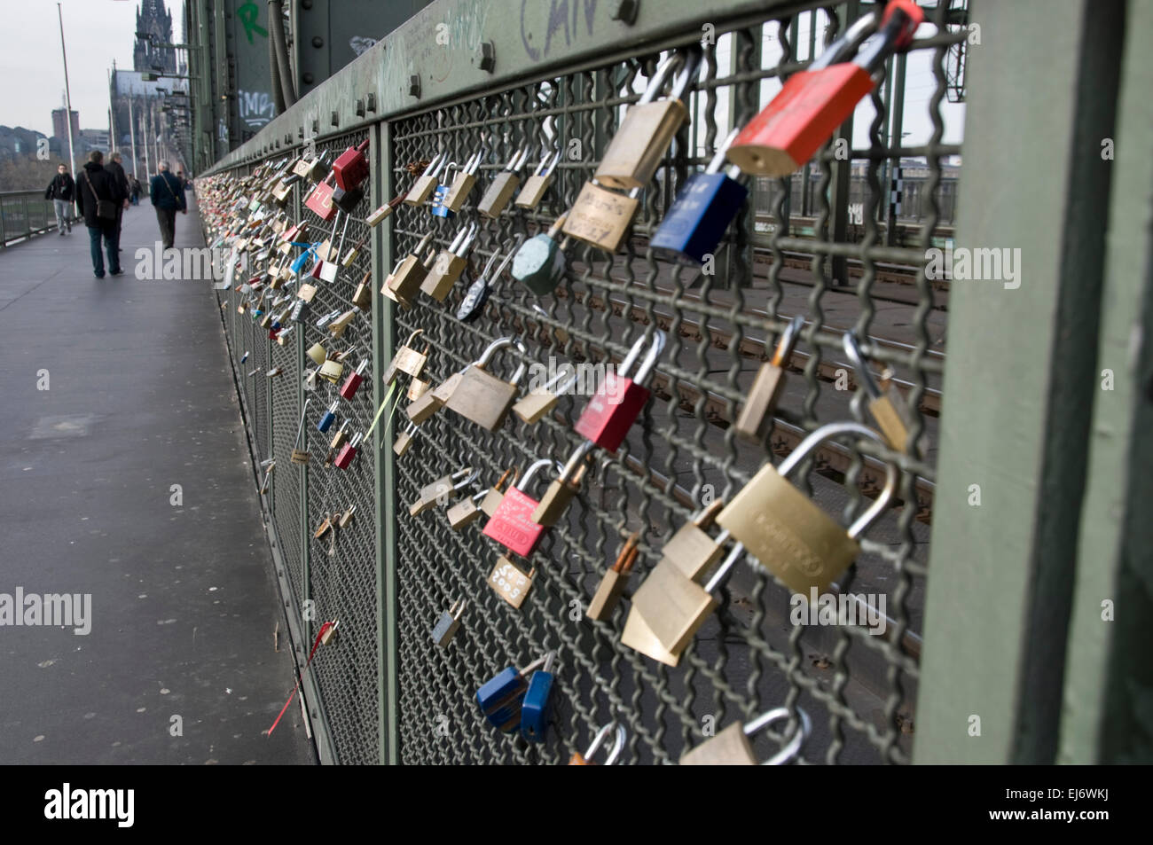 Love Locks on bridge Stock Photo - Alamy
