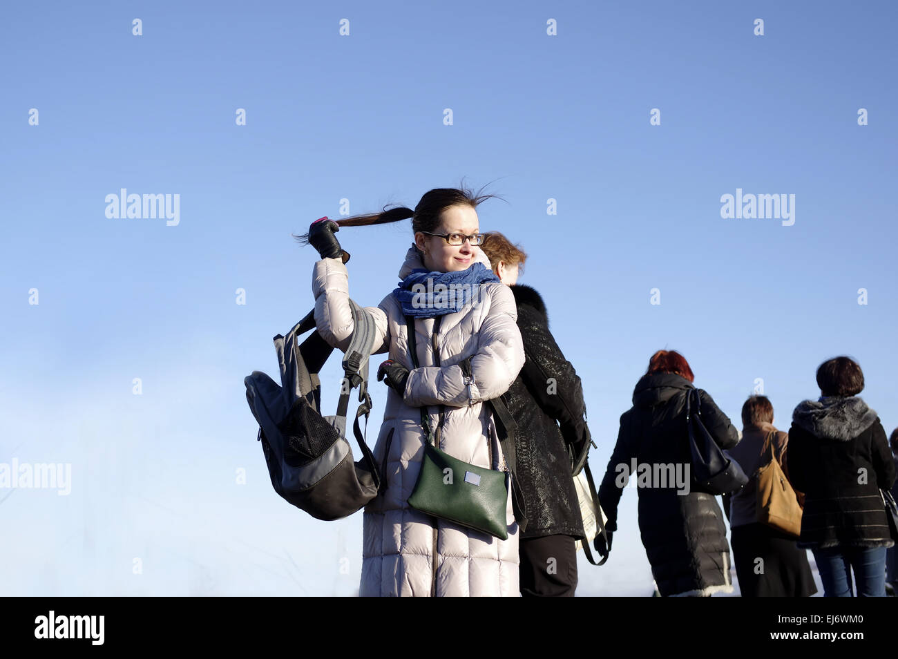Tourist posing low angle hi-res stock photography and images - Alamy