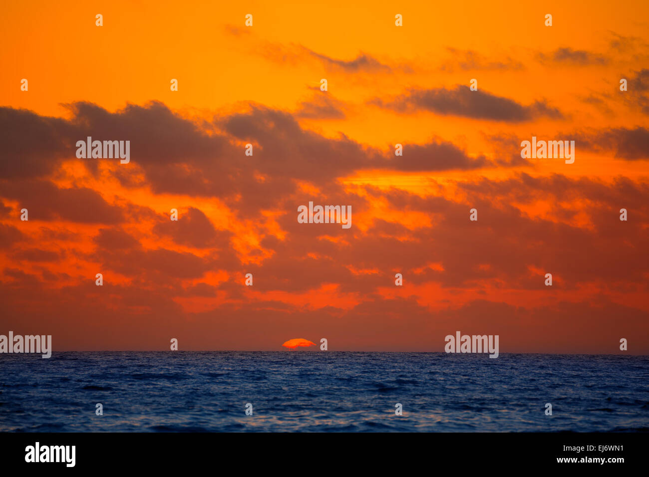 Majorca Sunset in Es Trenc beach in Campos of Mallorca at Balearic ...