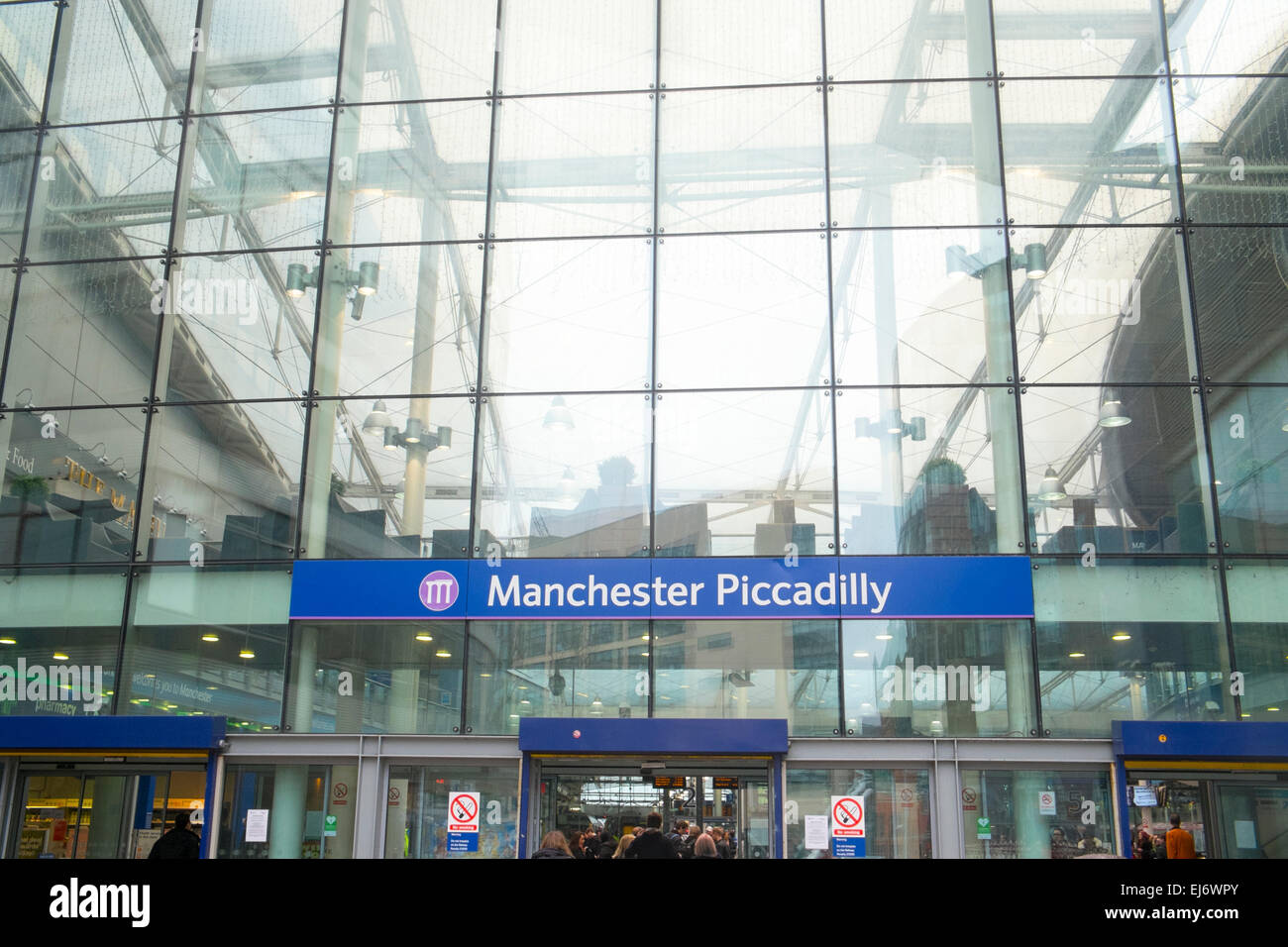 entrance to Manchester Piccadilly railway station, greater manchester ...