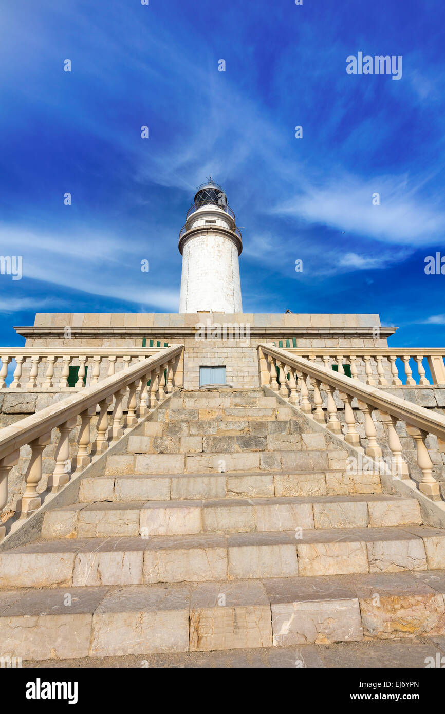 Majorca Formentor Cape Lighthouse in Mallorca North at Balearic islands ...