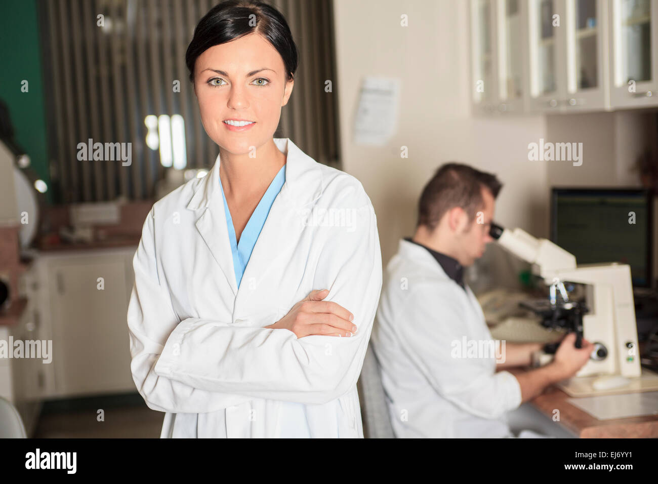 scientist at work in a laboratory Stock Photo - Alamy