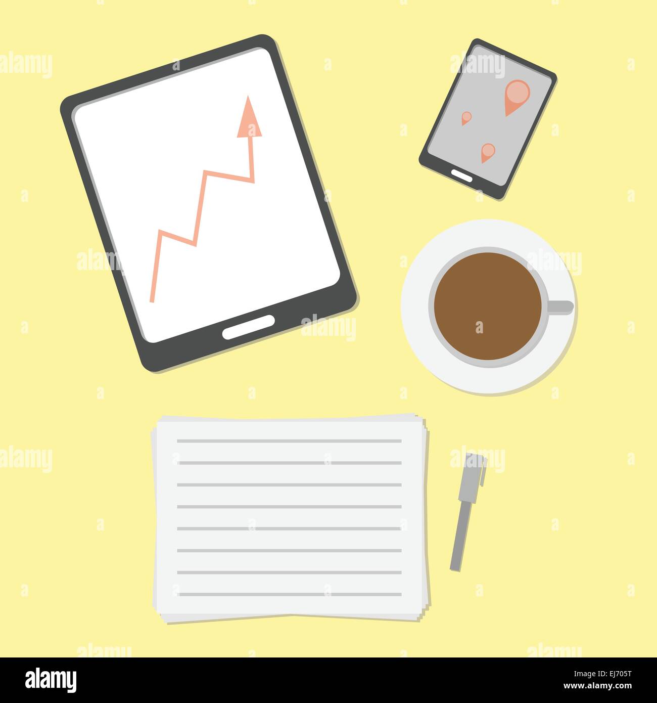 Stock market review Stock Vector Images - Alamy