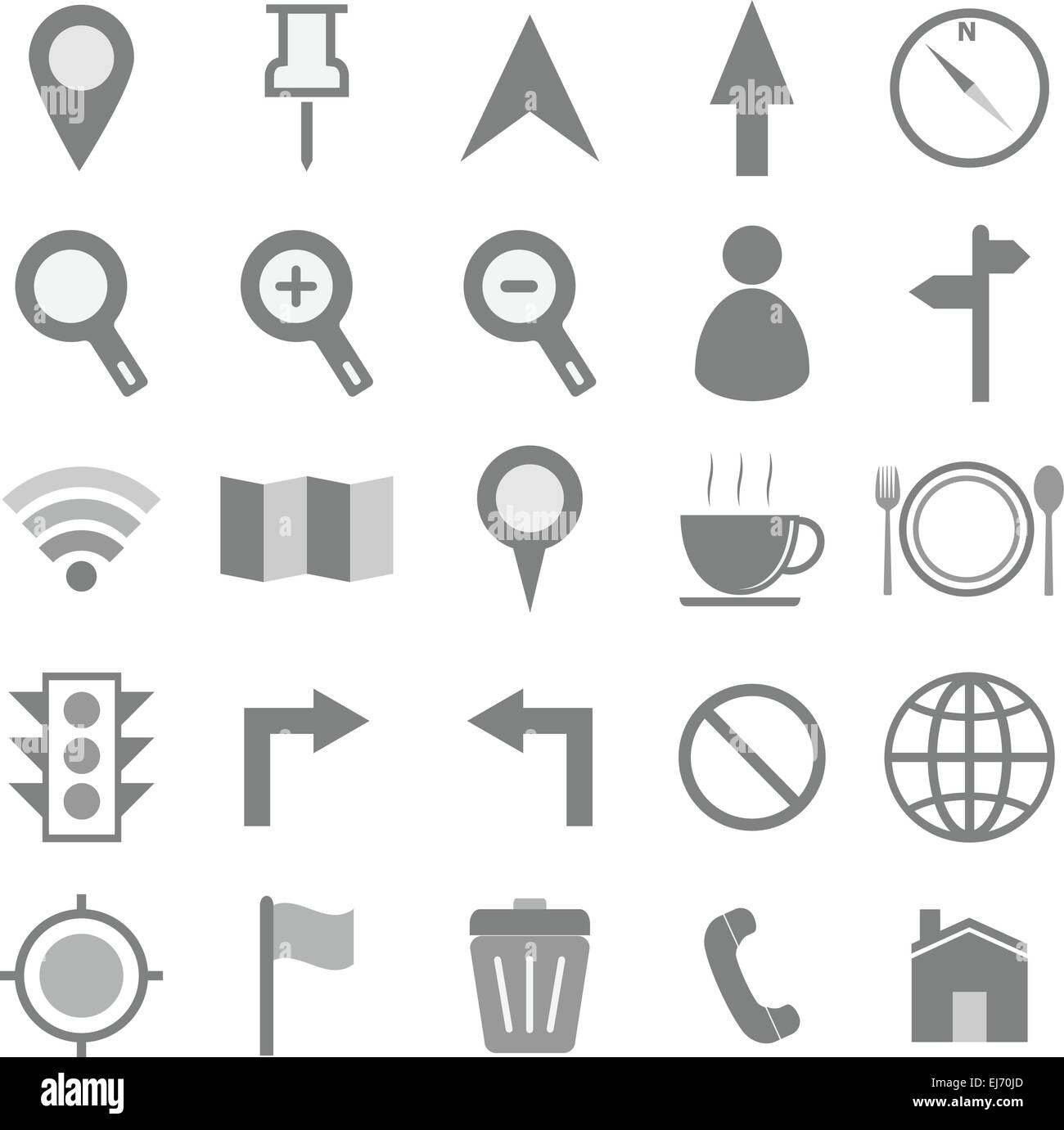 Map icons on white background, stock vector Stock Vector Image & Art ...