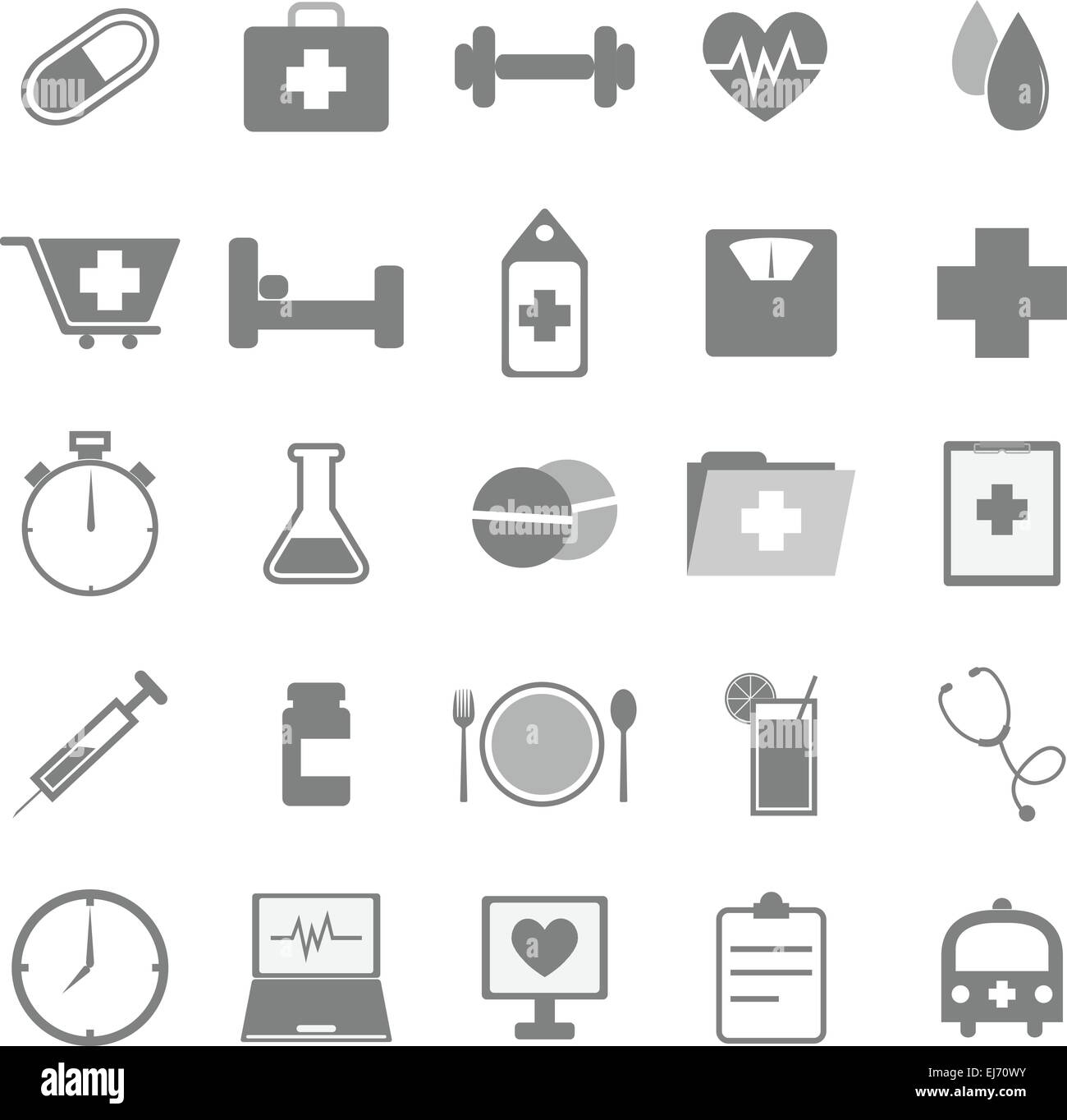 Health icons on white background, stock vector Stock Vector Image & Art ...