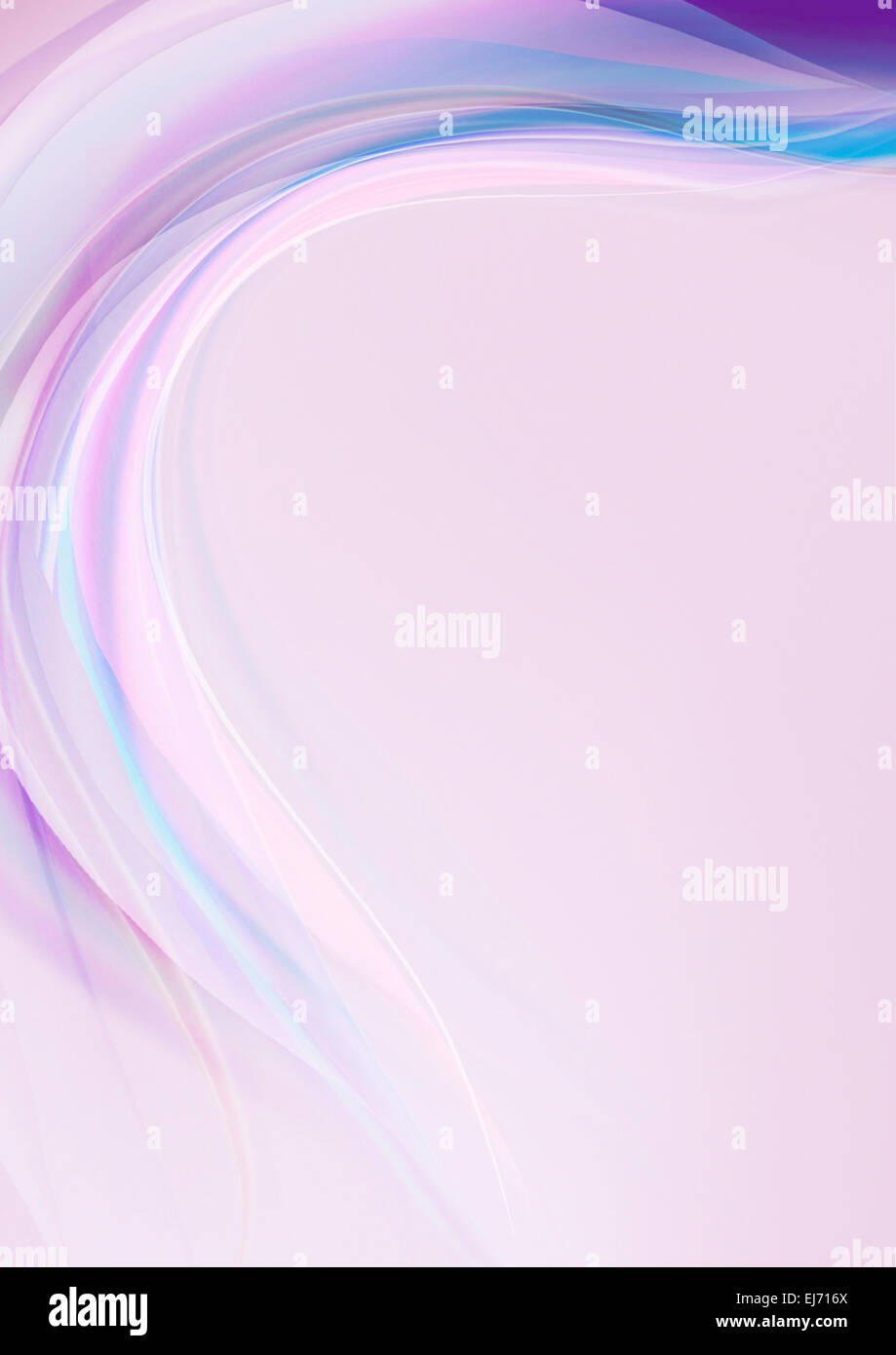 Transparent wave with purple and blue shades on a light purple ...