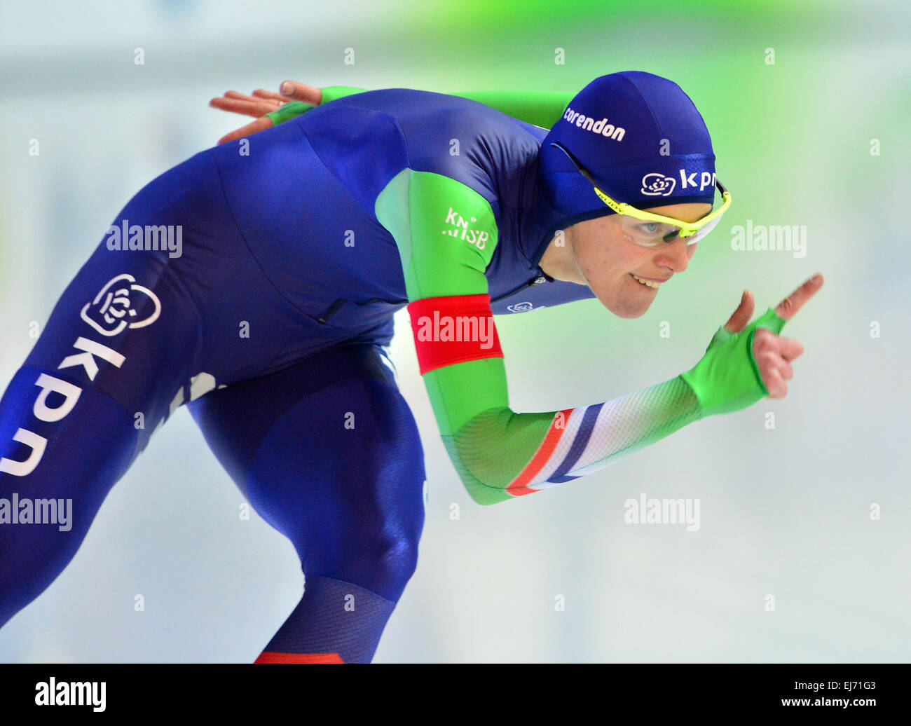 Erfurt, Germany. 22nd Mar, 2015. Speed skater Marrit Leenstra of the ...