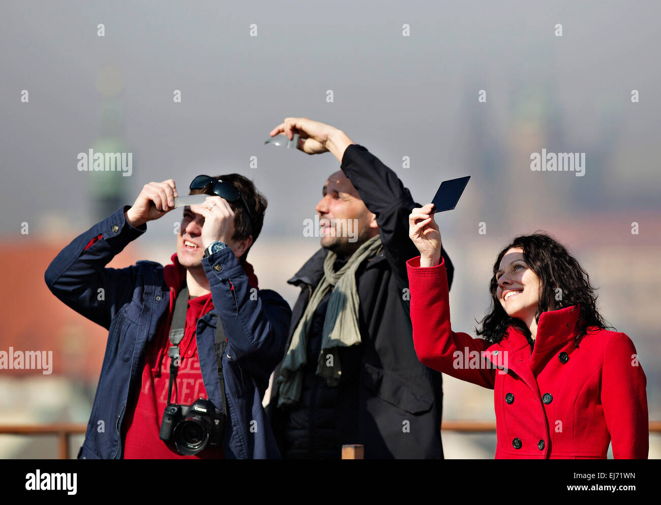 Prague, solar eclipse Stock Photo - Alamy