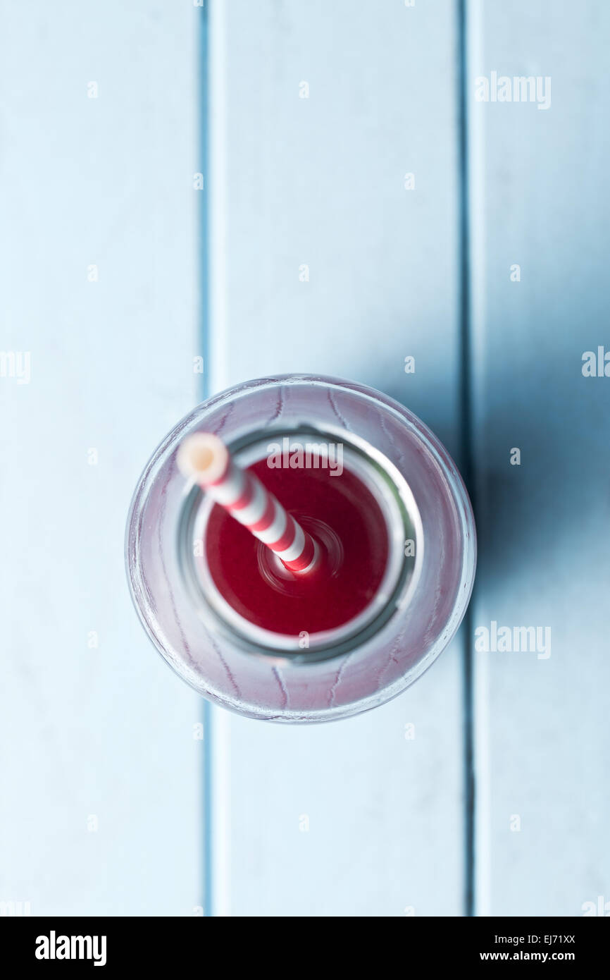 top view of fruity juice in glass Stock Photo - Alamy