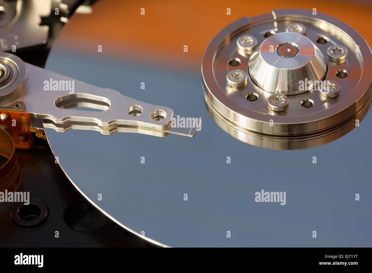 Computer Hard Drive with Head and Disk Stock Photo - Alamy