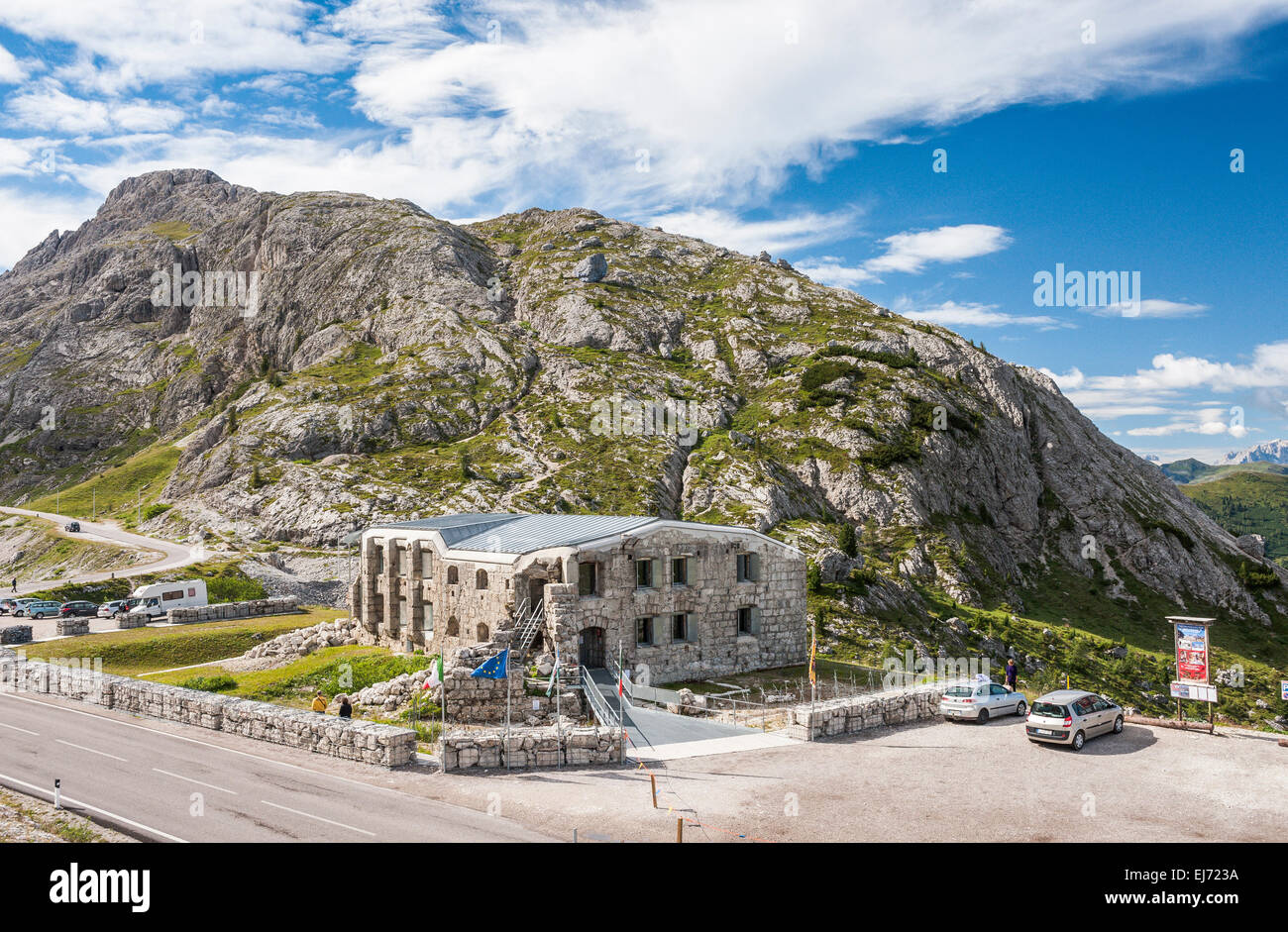 First World War Museum in the former Tre Sassi Fort, Valparola Pass ...