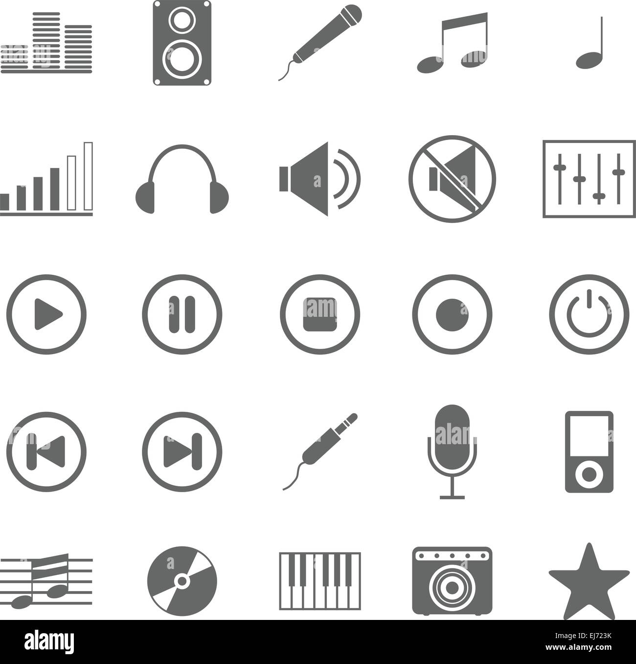 Music microphone on white Stock Vector Images - Alamy