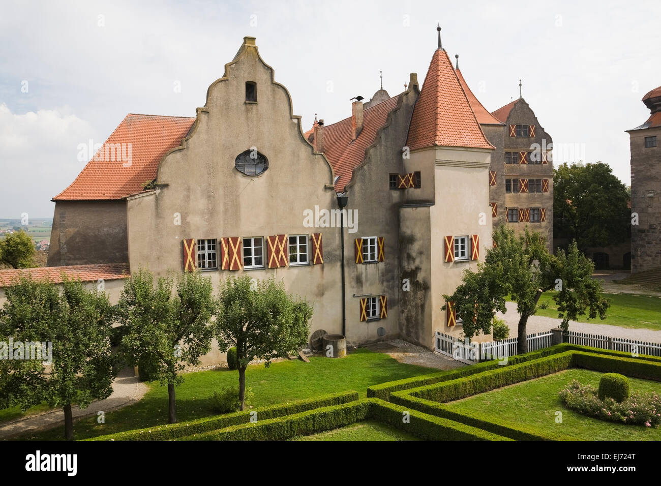 Burg Harburg castle and gardens, Harburg, Swabia, Bavaria, Germany ...