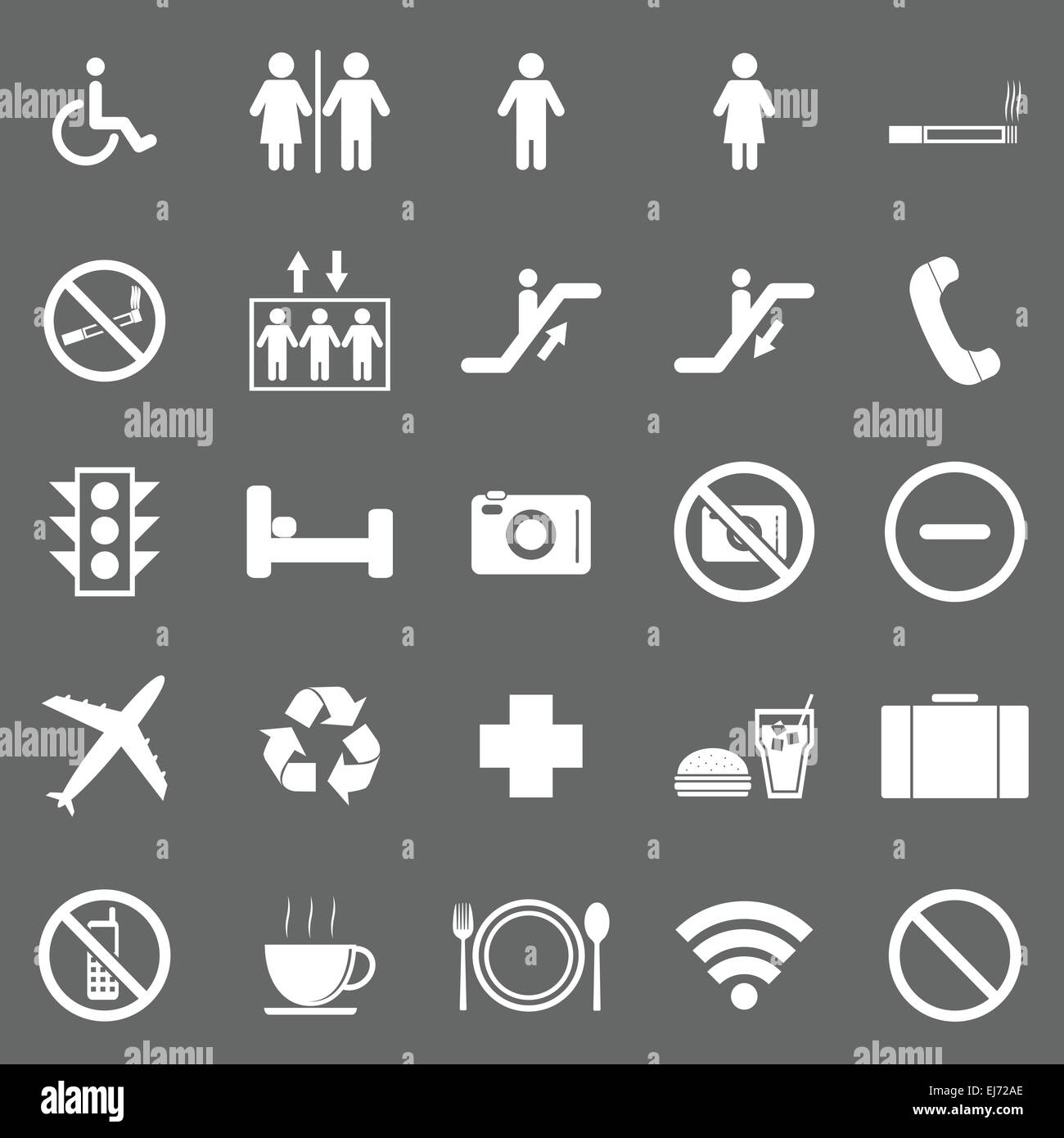 Public icons on gray background, stock vector Stock Vector Image & Art ...