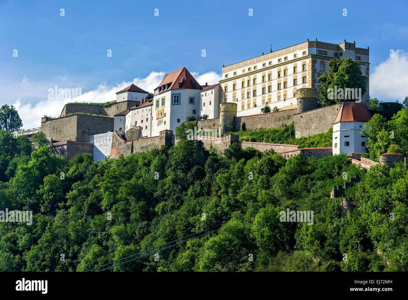 Veste Oberhaus Fortress, Passau, Lower Bavaria, Bavaria, Germany Stock ...