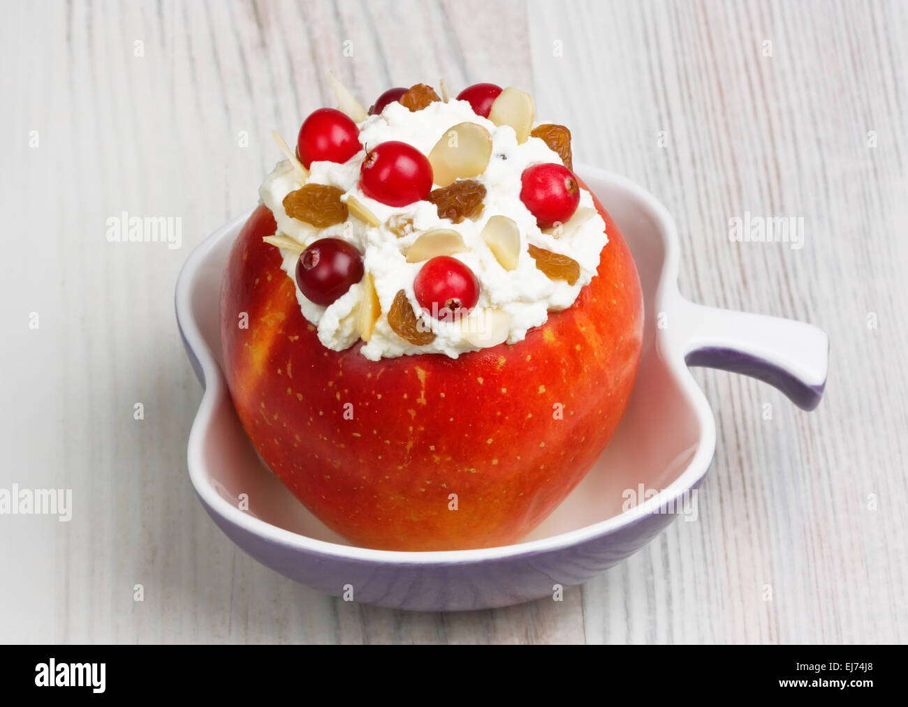 Baked apple desert Stock Photo - Alamy