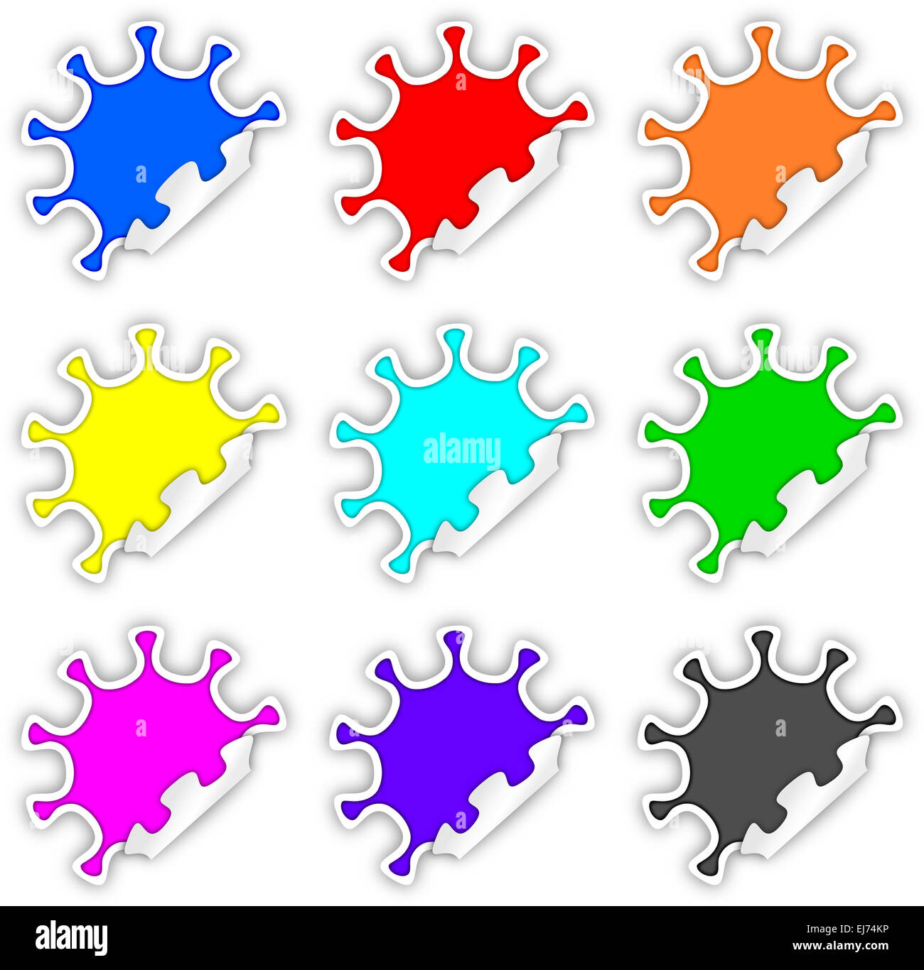 Color Splash Stickers Stock Photo - Alamy