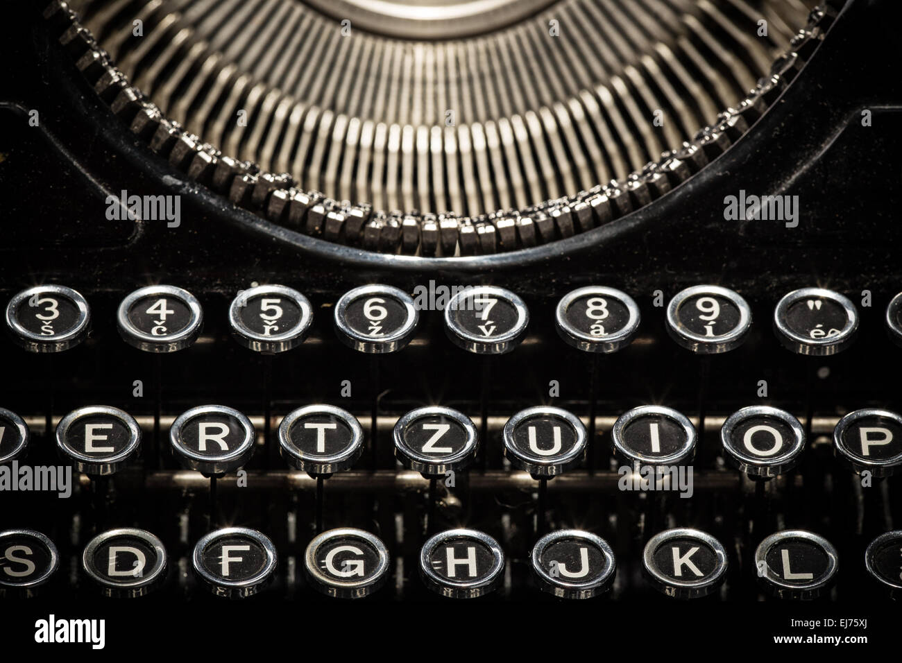 Old vintage typewriter, close-up Stock Photo - Alamy