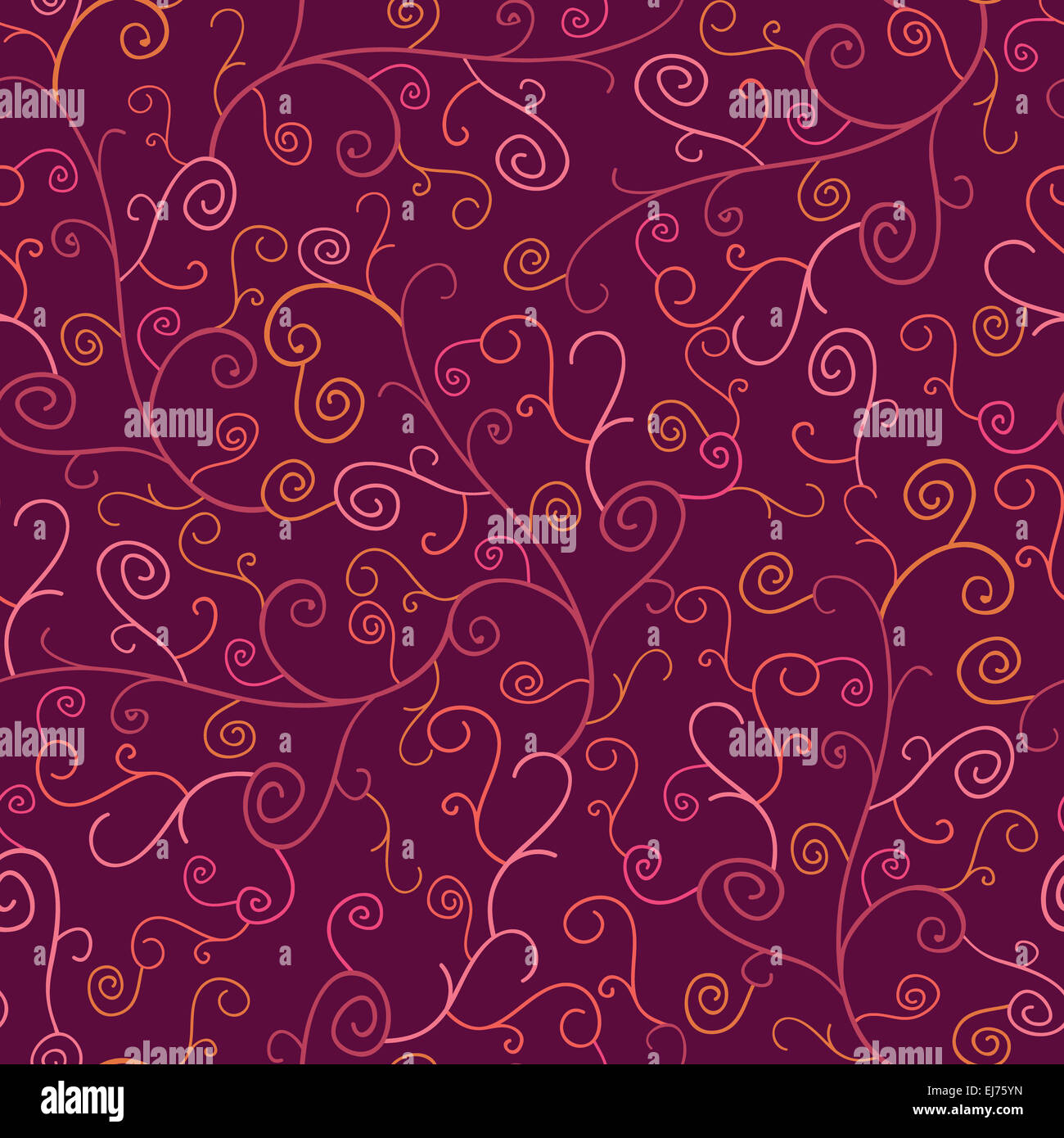 Abstract Swirl Plants Seamless Pattern Background Stock Photo - Alamy