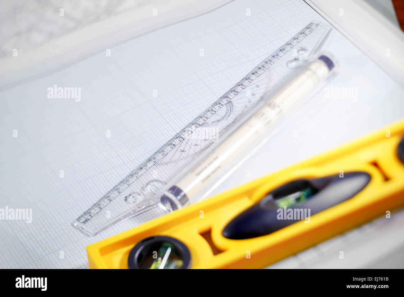 Tools of the architect Stock Photo - Alamy