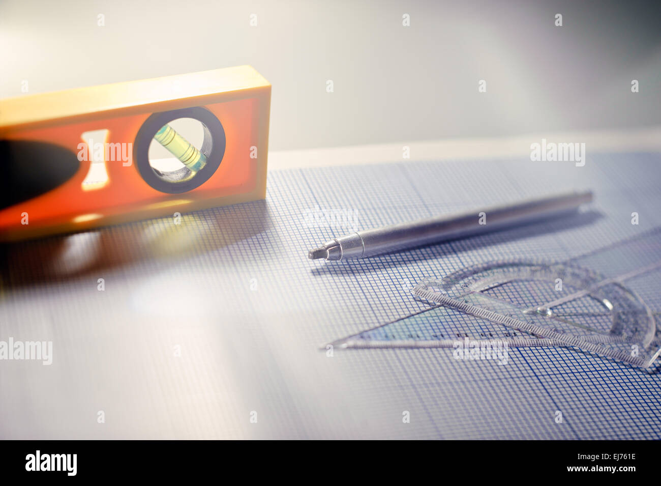 Tools of the architect Stock Photo - Alamy