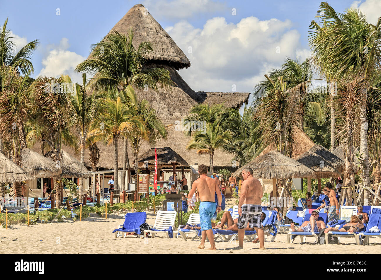 Beach Scene Yucatan Mexico Stock Photo - Alamy