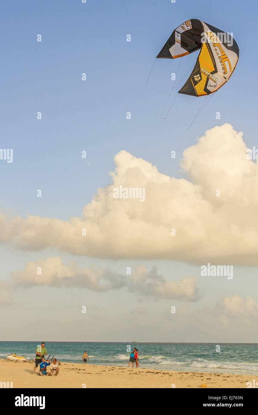 Flying A Kite On The Beach Mexico Stock Photo - Alamy