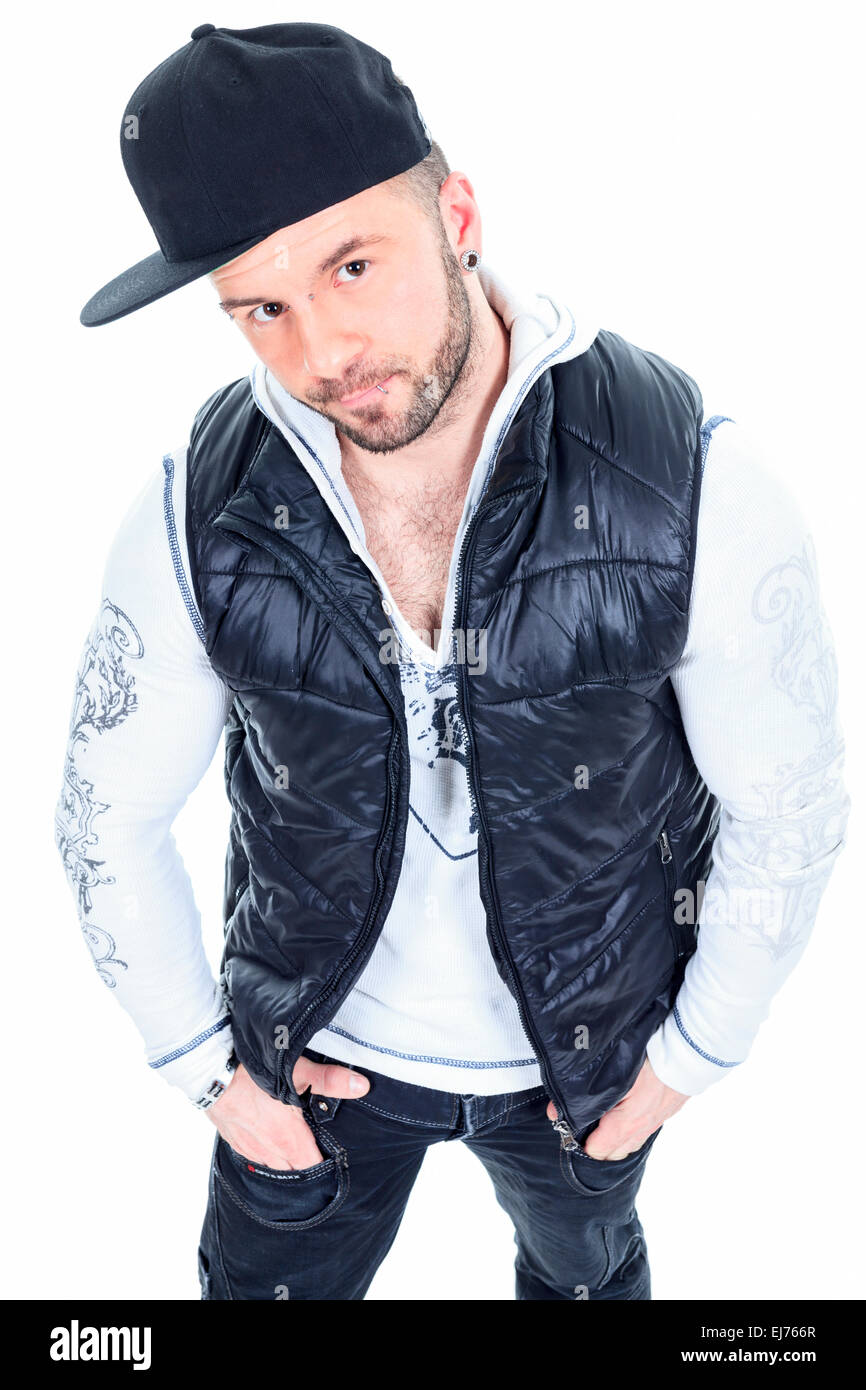 Urban man wearing baseball cap Stock Photo - Alamy