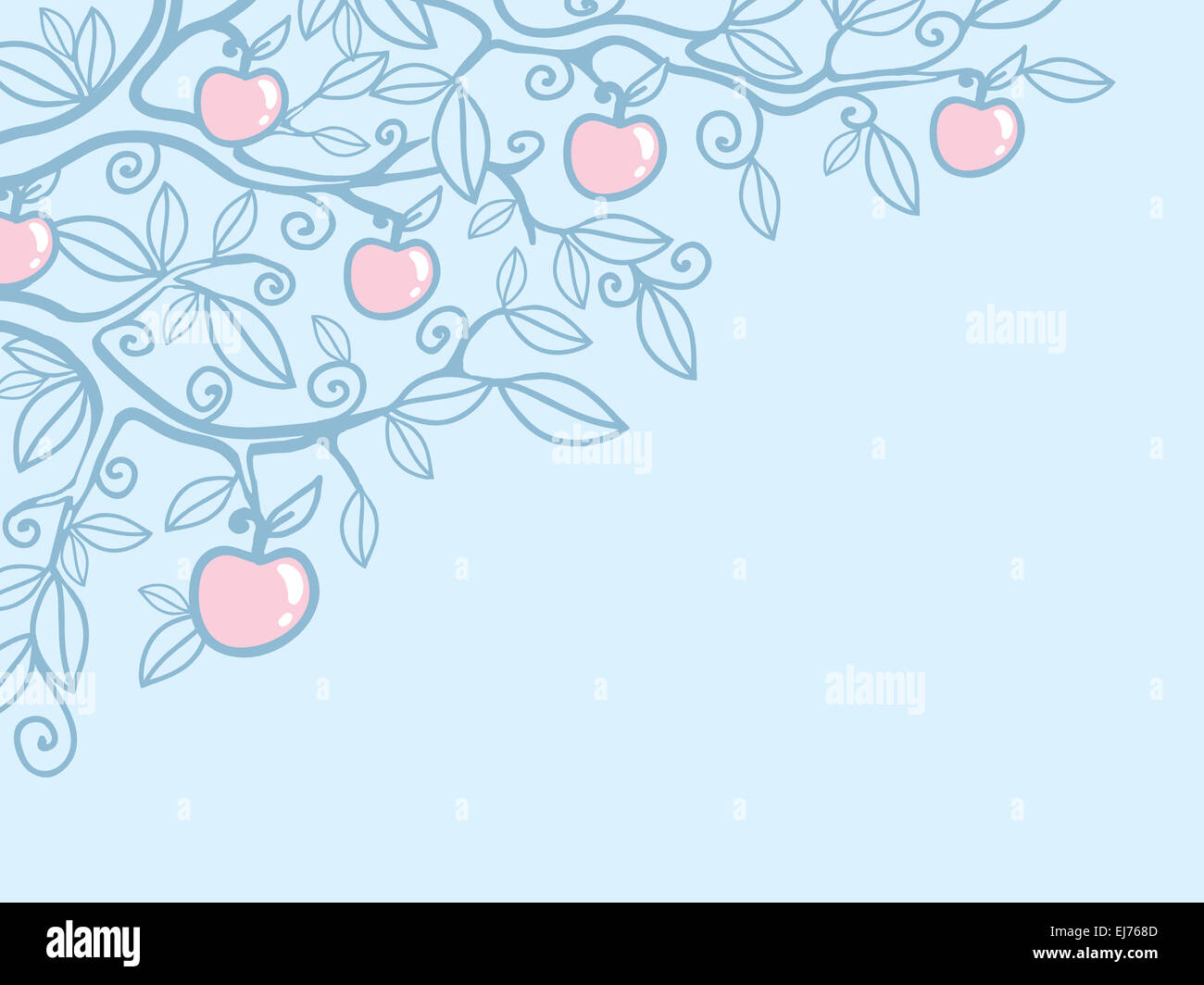 Apple tree corner background Stock Photo - Alamy